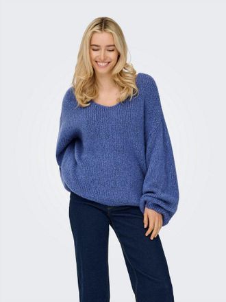 Jacqueline de Yong V-Ausschnitt-Pullover JDYDINEA L/S REVERSIBLE PULLOV. KNT NOOS der V-Ausschnitt kann vorn und hinten getragen werden