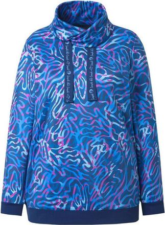 Ulla Popken Sweatshirt Sweatshirt Stehkragen Langarm recycelt