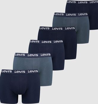 Levi's Repeat Logo Boxer Brief - 6 pack - Herren - Blau / Blau