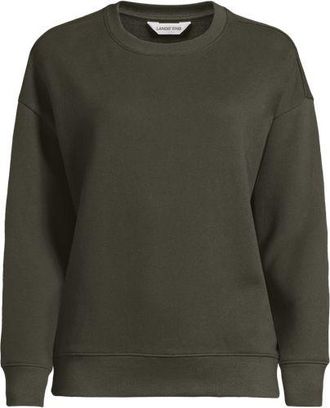 Lands End Sweatshirt SERIOUS SWEATS, Damen, Größe:44-46 regular, Grün, Elasthan/Baumwoll-Mischung/Polyester-Mischung, by Lands End