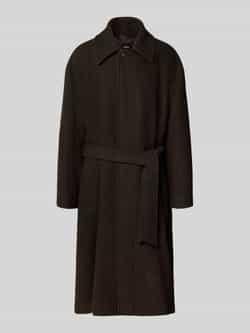 HUGO BOSS Wollmantel mit Bindeg&uuml;rtel