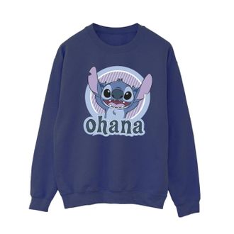 Disney Lilo And Stitch Ohana Circle Sweatshirt f&uuml;r Damen (Marineblau)