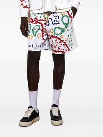 Rhude Shorts mit Bandana-Intarsie - Weiß