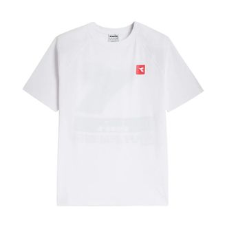 Diadora Urbanity Baumwoll-T-Shirt in Wei&szlig; - - Tops - Herren - Wei&szlig; - XL