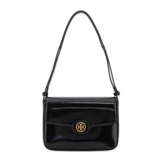 Tory Burch Schwarze Leder-Schultertasche - - Bags - Damen - Schwarzk - ONE SIZE