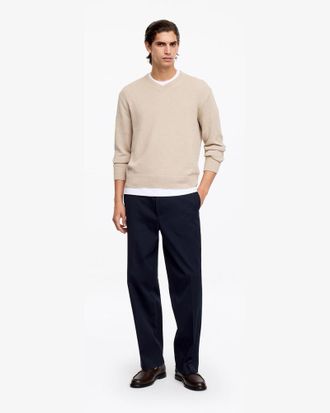 Arket Elegante Weite Baumwollhose -Blau