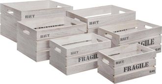 Atmosphera Atmosphera - Set aus 6 Steigen Jour - grau - Weiß