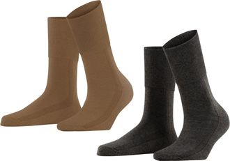Esprit Esprit Damen Socken Easy Rib 2-Pack, Baumwolle Lyocell, 2 Paar, Mehrfarbig (Sortiment 50), 35-38