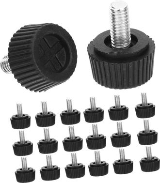 PartyKindom 20 Stück Verstellbare Möbelbeine Schraubfüße Höhenverstellbare Tisch und Schrankfüße mit Silikonboden Möbel Niveaustopper für Tische Stühle Sofas Bett