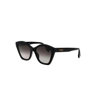 Fendi Lettering Sonnenbrille - - Accessories - Damen - Schwarzk - 54 MM