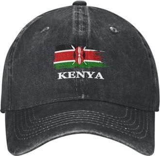 Generic Casquette Trucker,Brossez Le Drapeau Kenyan,Respirant Casquette De Baseball Confortable Bonnet De Golf pour Golf Camping Randonnée