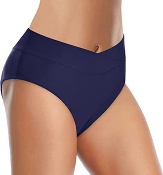 Generic Maillot de Bain Menstruel Femme Bas de Bikini Femme Short de Bain Anti-Fuite Menstruation Culotte Menstruelle Flux Abondant Bas De Bikini