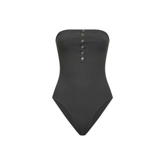 Toteme Femme, Maillots de bain, Vert, Taille: 42 FR Maillot de Bain Une Pi&egrave;ce Sans Bretelles C&ocirc;tel&eacute;