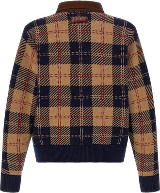 Guest In Residence Tartan Wool-Cashmere Blend Bomber Jacket - Camel