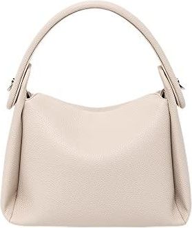 Generic Sac &agrave; main et sac &agrave; main en cuir v&eacute;ritable pour femme, cartable, sac &agrave; bandouli&egrave;re d&eacute;contract&eacute;, sac fourre-tout tendance, blanc, Medium