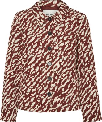 Vero Moda Damen VMRIE RONIA L/S Jacket WVN BTQ Steppjacke, Fired Brick/AOP:RIE, M