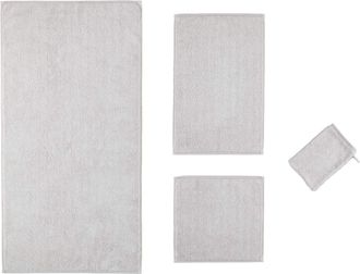 CawÖ Handtücher Contour Allover 388 Silber - 70