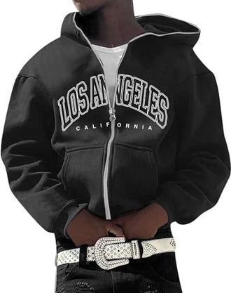 Generic Sweat a Capuche Homme Hooded Sweatshirt Sweats &agrave; Capuche pour Homme et Femme avec Broderie et Style Hip Hop Europ&eacute;en Casual