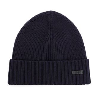 HUGO BOSS Homme, Accessoires, Bleu, Taille: ONE Size Bonnet côtelé en laine