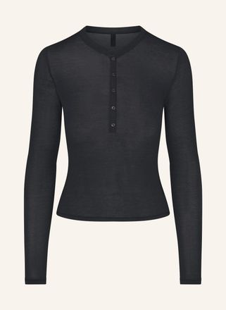 SKIMS Skims Lounge-Shirt Sheer Modal schwarz