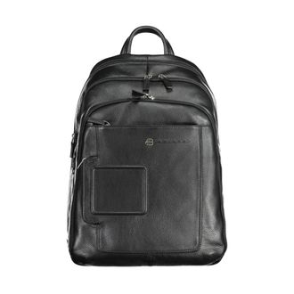Piquadro Homme, Sacs, Noir, Taille: ONE Size Sac &agrave; Dos Homme en Cuir Noir