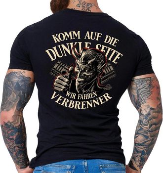 Gasoline Bandit T-Shirt für US-Cars Classic Auto Oldtimer Fans - Komm auf die dunkle Seite