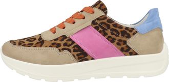 Ara Damen New York Sneaker, Sand,Natur,Orchidee-Azzuro, 38.5 EU Weit