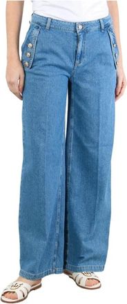 Liu Jo Femme, Jeans, Bleu, Taille: W30 Wide Jeans
