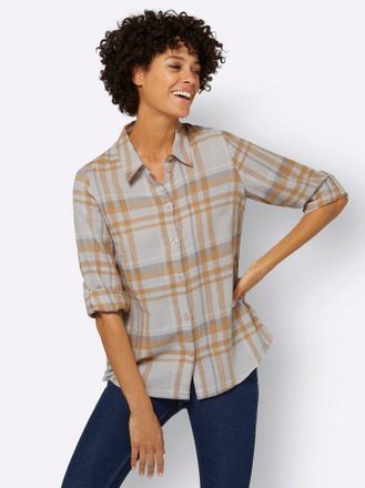 Witt Klassische Bluse Flanell-Bluse Langarm