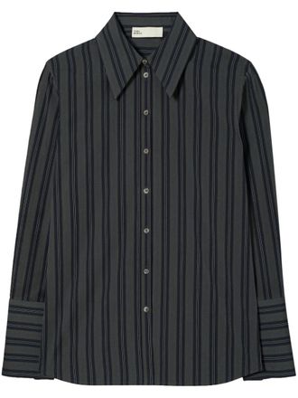 Tory Burch chemise en coton à poignets resserrés - Bleu