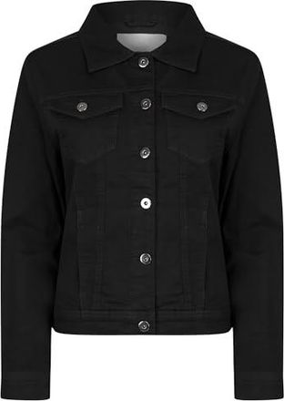 Amara Reya Feather Womens Stretch Cotton Denim Jacket in Jet Black - Amara Reya - 18