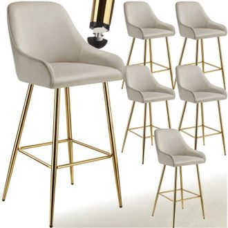 TecTake Tectake - Tabouret de bar avec dossier et repose-pieds 48,5 x 57 x 108 cm et capacit&eacute; de charge de 120 kg