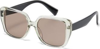 Generic Lunettes De Soleil R&eacute;tro For Homme, Monture Large, Id&eacute;ales For La Conduite Et Les Photos De Soir&eacute;e For Femme.(Gray)