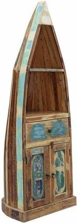 Massivmoebel24 tag&egrave;re 52x48 Bois de r&eacute;cup&eacute;ration laqu&eacute; Multicolore nature of spirit 121