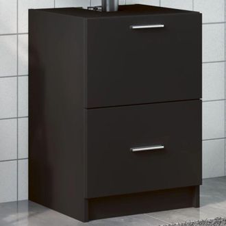 vidaXL Waschbeckenunterschrank Schwarz 40x37x59 cm Holzwerkstoff - Vidaxl