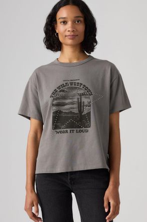 Levi's T Shirt Graphique Vintage - Femme - Noir / Star Stud Wild West Vt Smoked Pearl - XS