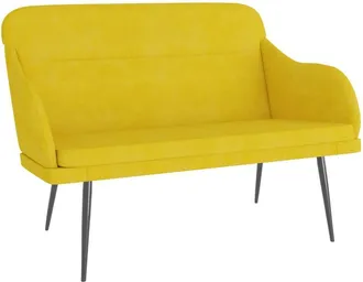 vidaXL Sitzbank Gelb 110x76x80 cm Samt vidaXL