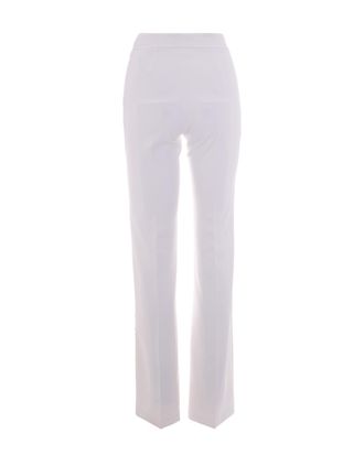 Elisabetta Franchi Womens Trousers Ivory Polyester