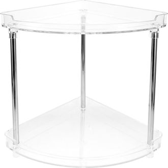DOITOOL Transparentes Dreieckiges Mehrschicht eckregal aus Sicherem Material Multifunktionaler Bad Küchen Organizer für Kosmetik Gewürze Platzsparende Aufbewa