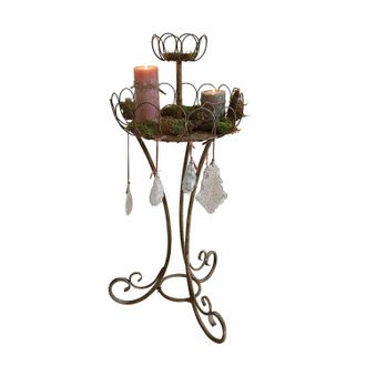 Loberon Deko-St&auml;nder M&eacute;lissant, Kunstvolles Antik-Finish, Nostalgischer Charme, f&uuml;r Kerzen, Blumen & mehr, Dekoration, Deko-Objekt, Wohn-Accessoire, Eisen, an