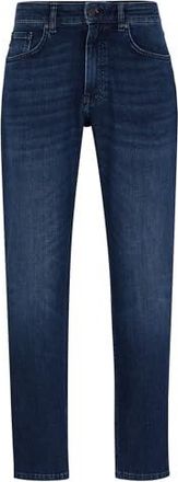 BOSS Hommes Troy BO Jean Tapered Bleu en Denim Stretch Confortable