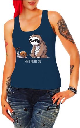 Spass Kostet Frauen M&auml;dchen Tank Top Zieh Nicht so Sommer Chillen Schnecke faultier tr&auml;ger