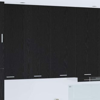 vidaXL vidaXL Armoire suspendue Ch&ecirc;ne noir 80 x 31 x 100 cm Bois ding&eacute;nierie