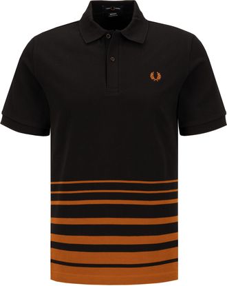 Fred Perry Herren Polo-Shirt schwarz gestreift