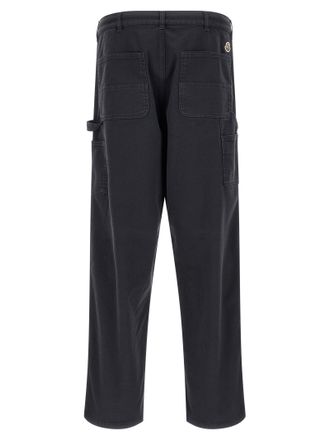Moncler Mens Blue Cotton Cargo Pants