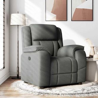 vidaXL Fauteuil inclinable Gris foncé Tissu - Vidaxl