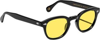 Moscot unisex, Accessoires, Noir, Taille: 49 MM Lunettes de Soleil Noir Mellow Yellow Style Carr&eacute;
