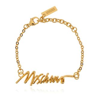Moschino Femme, Accessoires, Jaune, Taille: S Logo Bracelet