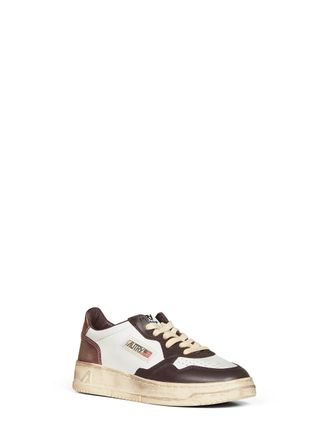 Autry Womens Sneakers Medalist Low Super Vintage Leather Multicolour Calf Trainers