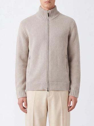 KANGRA Cardigan zipp&eacute; en pure laine m&eacute;rinos &agrave; col montant